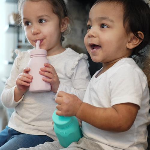 Jual Melii Baby Silicone Straw Bottle - botol minum sedotan silikon ...