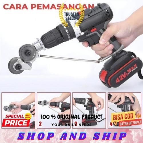 Jual Adaptor Bor Pemotong Seng Alat Pemotong Lembaran Logam Adaptor Bor ...