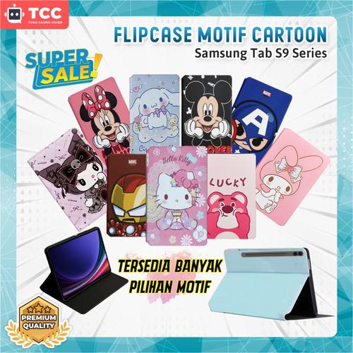 Jual Book Case Samsung Tab S9 S9+ FE FE+ Plus Flipcase Motif Cartoon ...
