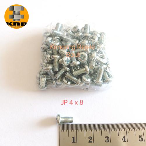 Jual [ISI 100 PCS] Baut JP 4x8 / Baut Obeng Plus / Baut Obeng + Panjang ...