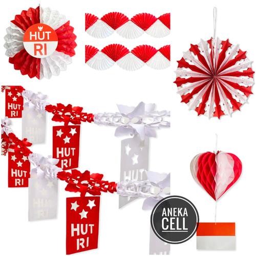 Jual Dekorasi Merah Putih 17 Agustus Dirgahayu Hari Raya Kemerderkaan ...