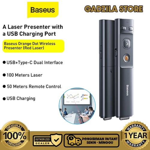 Jual Baseus Orange Dot Wireless Red Laser Pointer Merah Presentase Type ...