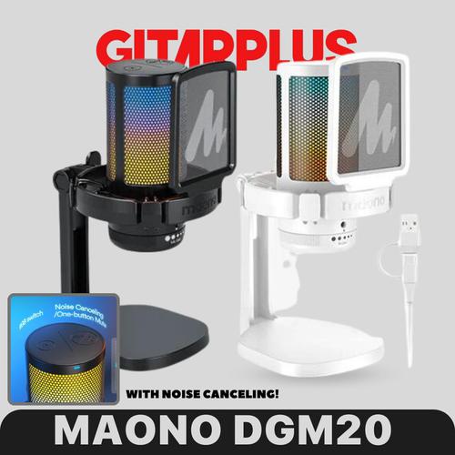 Promo MAONO DGM20 Condenser USB Gaming RGB Microphone + Noise Canceling DM20 Mikrofon Mik ...