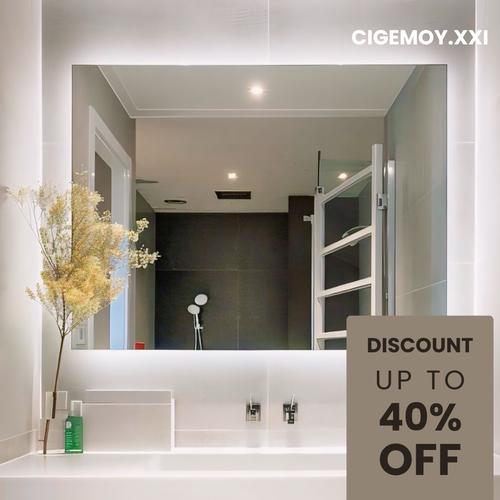 Jual Cermin LED Aesthetic Dinding Kotak/ Cermin Persegi (Garansi 100% ...