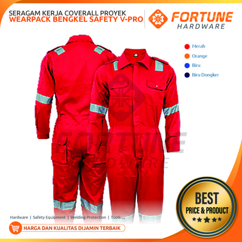 Jual Wearpack Safety Coverall / Seragam Kerja Terusan Proyek V-Pro ...