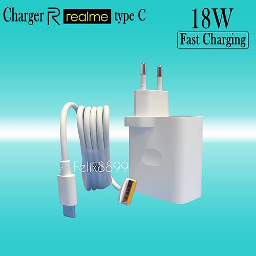 Jual CHARGER REALME 8i C35 C25S ORIGINAL 100% 18W TYPE C FAST CHARGING ...