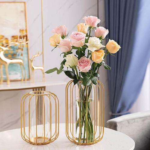 Jual Lexia Luxury Glass Vase / Tempat Pot Vas Bunga Kaca Besi Mewah ...