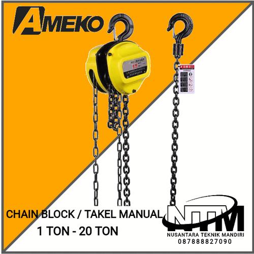 Jual Chain block 1 Ton x 3 Meter / Takel 1 Ton x 3 Meter Ameko ...