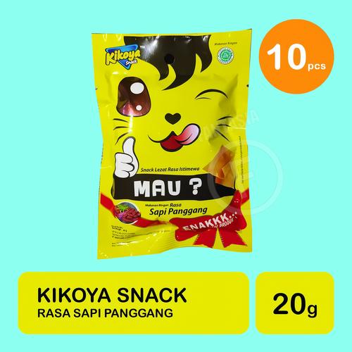 Jual KIKOYA SNACK CEMILAN MAKANAN RINGAN SAPI PANGGANG PER PACK ISI 10 ...