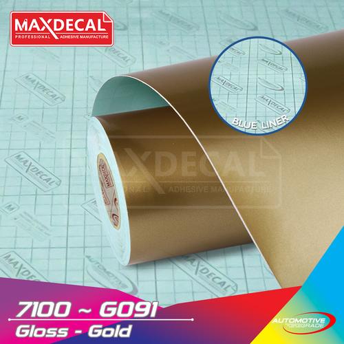 Jual MAXDECAL 091 GOLD Vinyl Dasaran Cutting Gloss Emas Metalik Meteran ...