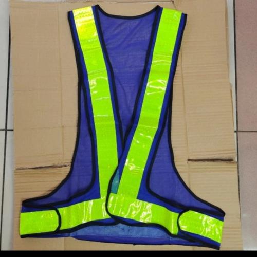 Jual ROMPI VEST SAFETY PENGAMAN MODEL V ROMPI JARING V WARNA BIRU ...