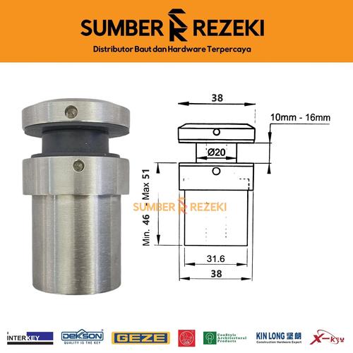 Jual Advertising Screw Polos ADV GLASS 304 G001 ADJUST SSS - Kota Tangerang Selatan - SR Baut ...