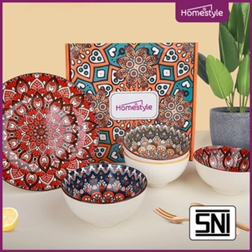 Jual 【SNI】Homestyle Hampers Mangkok Set | Hampers Piring Keramik Set ...