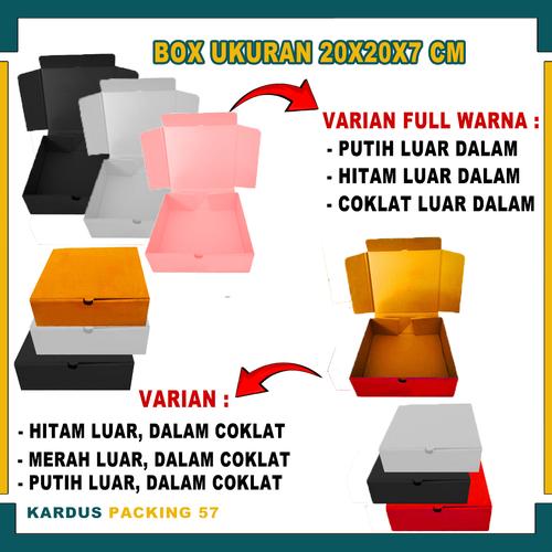 Jual Box 20x20x7 cm LD / Kardus Polos / Box Pizza / Box Nasi / Box ...