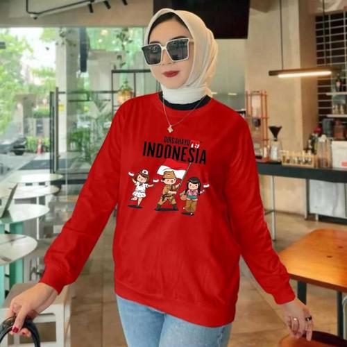 Jual Atasan Seragam Agustusan Khusus Merah Print Dtf / Kaos Lengan ...