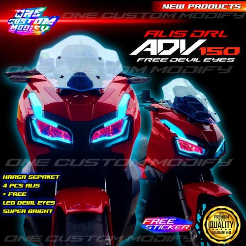 Jual LAMPU LED ALIS DRL BONUS DEVIL EYES ADV 150 & 160 ALL NEW ADV 2023 2019 2020 2021 2022 ...