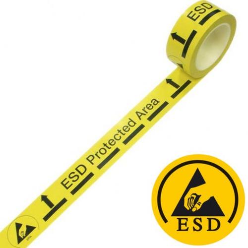 Jual Tape "ESD Protected Area" 48mm x 18m | Safety Warning Marking ...