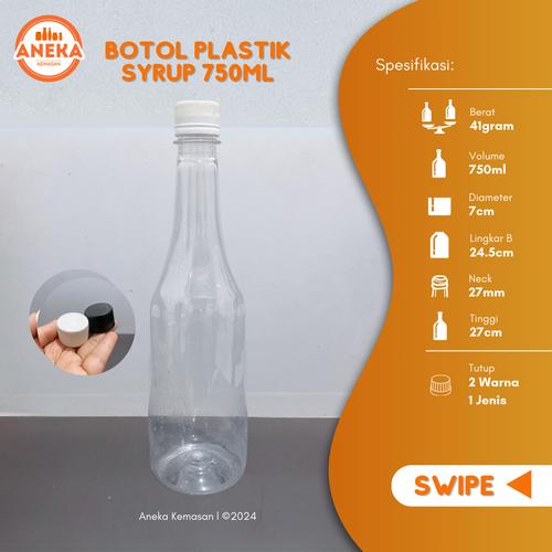 Jual Botol 750 ml Syrup Botol Sirup Jus 750ml Botol Kemasan Plastik ...