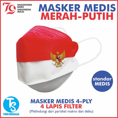 Jual Masker Medis Merah Putih Indonesia Hut RI EISEI UP Dengan Logo ...