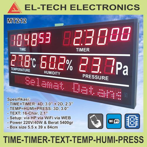 Jual Display Time Timer Text Temperature Humidity Pressure TTTTHP Count ...