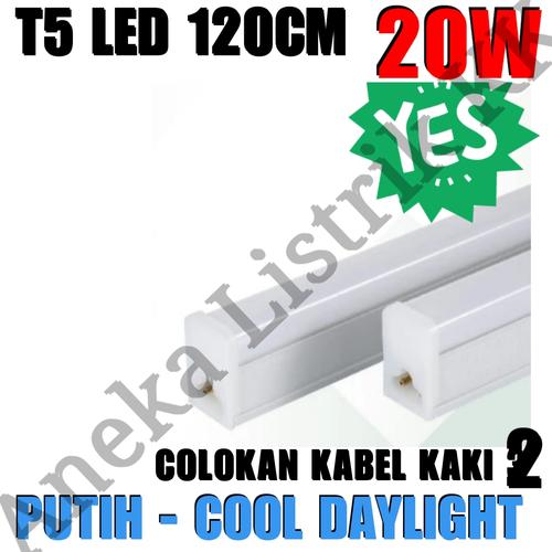 Jual Lampu TL NEON T5 LED 20W 120cm TUBE 120cm 20watt PUTIH BUKAN 16W ...