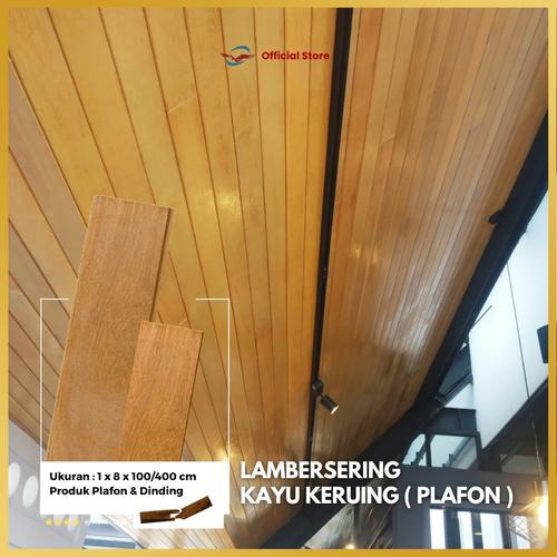 Jual Plafon Kayu Lumber Ceiling Kayu Kruing Ukuran 1.1x8x100cm Up ...