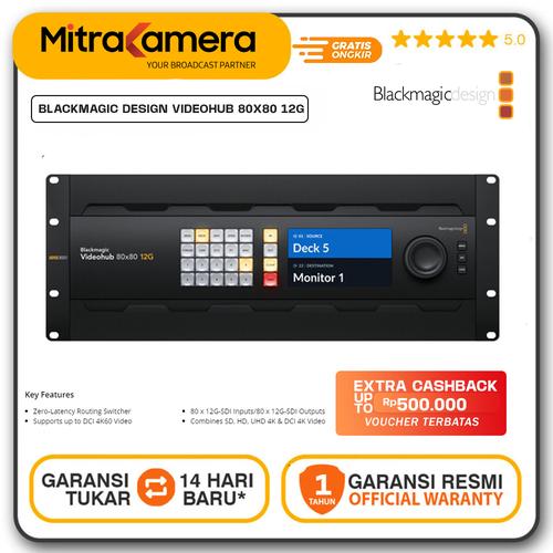 Promo Blackmagic Design Videohub 80x80 12G Zero-Latency Video Router ...