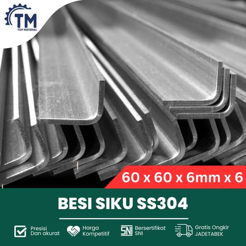 Jual Harga Besi Siku stainless steel SS304 6x6 cm ( 60 x 60mm ) tebal ...