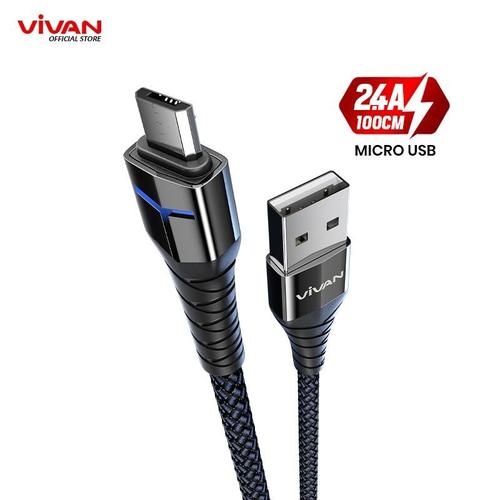 Jual VIVAN VFM100 Kabel Cable Data Fast Charging Micro USB 2.4A 100cm ...