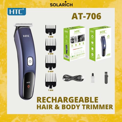Promo HTC Rechargeable Hair & Body Trimmer - Alat Mesin Cukur Elektrik ...