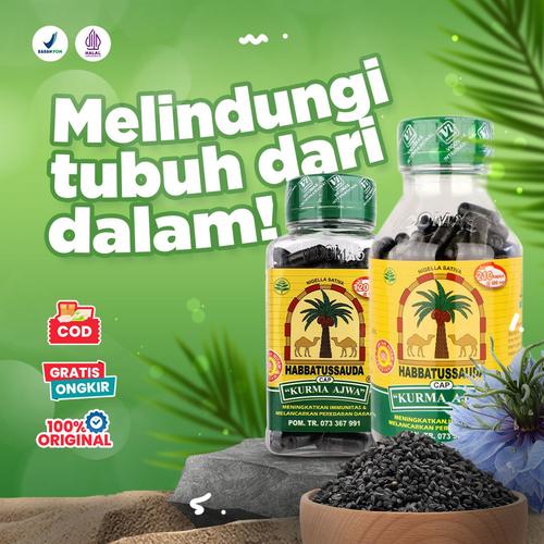 Jual Habbatussauda Kapsul Habatusauda Cap Kurma Ajwa Isi 120 dan 210 ...