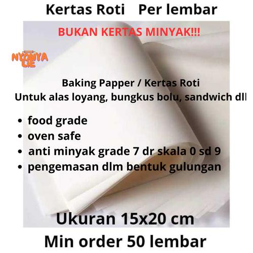 Jual 15 x 20Cm Kertas Roti Putih Wrapping Paper Alas Baking Tatakan ...