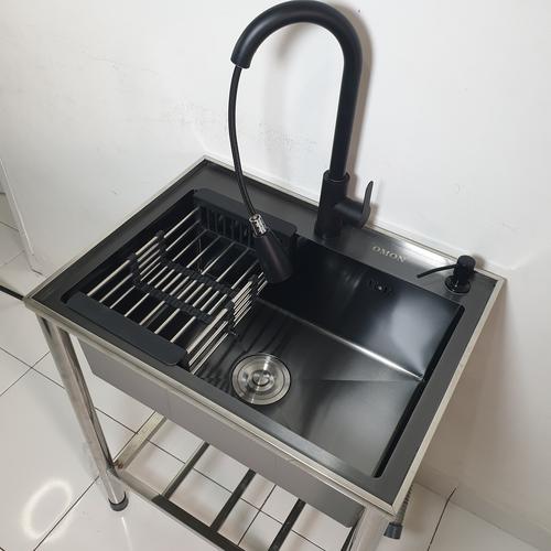 Promo Sink table bak cuci piring portable single bowl 6045p black ...