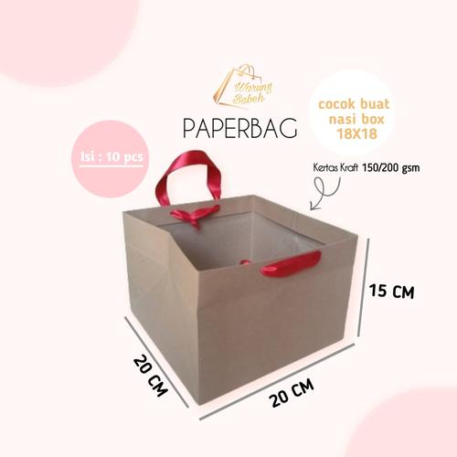 Jual Paper bag polos ukuran P 20 x L 20 x T 15cm - navy, 150gram - Jakarta Selatan - warbeh ...