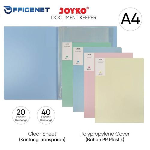 Jual JOYKO DOCUMENT KEEPER A4 20/40/60 POCKET CLEAR HOLDER MAP FILE ...