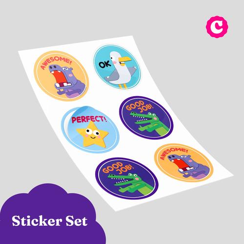 Jual Cetak / Print Custom Kids Sticker Kiss Cut A3 - Ok, Vinyl LamDoff ...