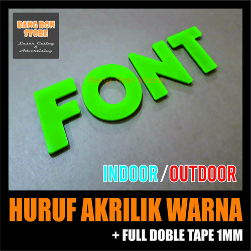 Jual Huruf Akrilik Warna & Full Double Tape - Latter Acrylic Custom ...