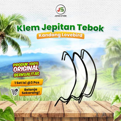 Jual Klem Pengait Tebok Kandang Lovebird (1 bungkus isi 3 pcs) - Kota ...
