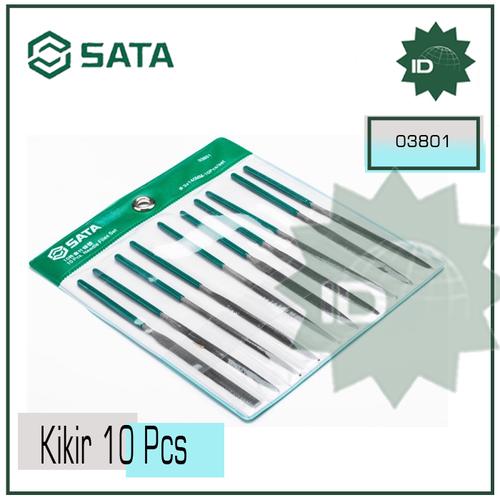 Jual Kikir 10 Pcs 03801 - 3 X 140 mm Assorted Needle File Set Sata ...