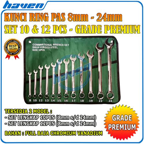Promo Kunci Ring Pas Set 12 PCS Set Pas 8-24mm Set 12 PCS Kunci Ringpas ...