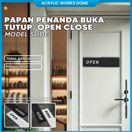 Jual Akrilik Open Close: Penanda Buka Tutup Elegan Open Close Sign ...