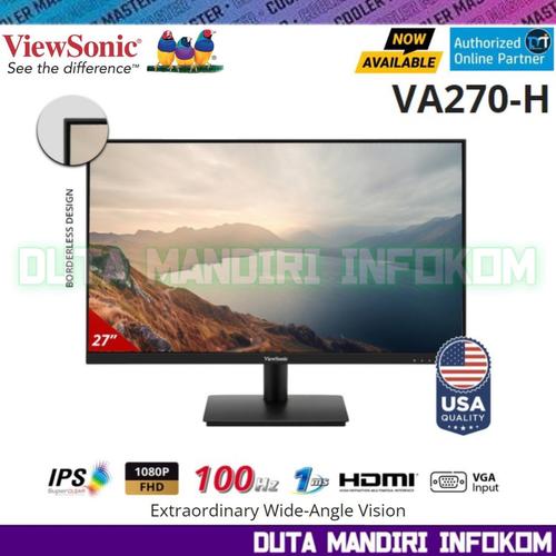 Jual Viewsonic VA270 H 27" Inch - FHD SuperClear IPS 100Hz 1ms HDMI VGA ...