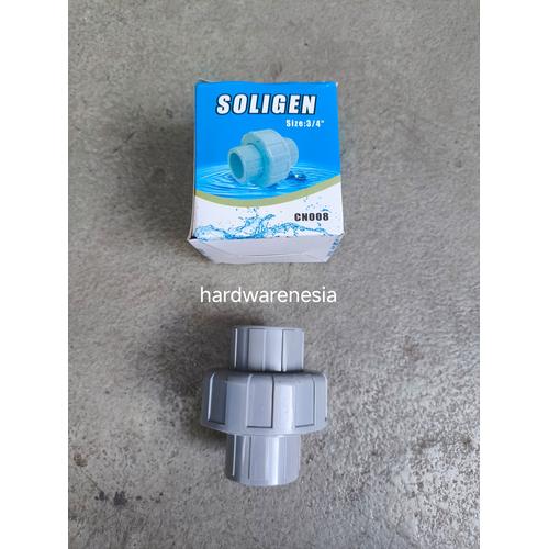 Jual Watermur PVC SOLIGEN 3/4 in Polos / Water mur Plastik / Union ...