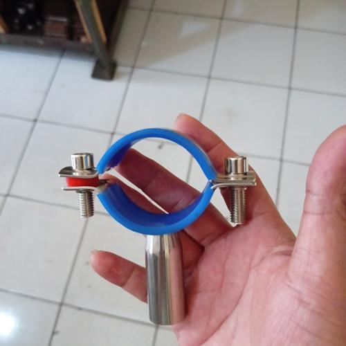 Jual clamp pipa, pipe holder sanitary 304 11/4" inch, pipe hanger ...