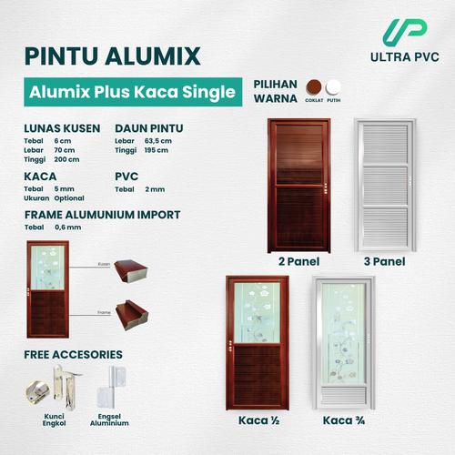 Jual PINTU ALUMIX PLUS KACA SINGLE - PINTU ALUMUNIUM // PINTU KAMAR ...