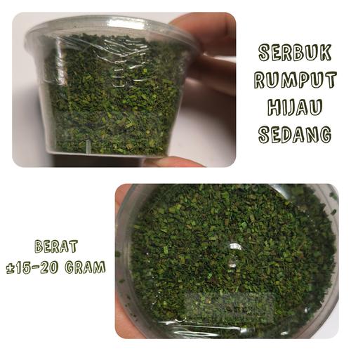 Jual SERBUK RUMPUT TABUR HIJAU SEDANG untuk Arsitektur/Diorama/Hobi ...