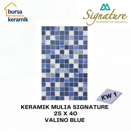 Jual Keramik Dinding Mulia Signature 25x40 Valino Blue KW 1 - Kab ...
