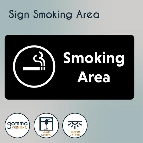 Jual Papan Tanda Area Merokok / Smoking Area Akrilik / Signage Himbauan ...
