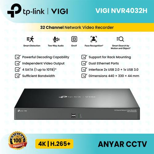Jual TP-Link VIGI NVR4032H NVR 32 Channel H.265 ONVIF Up to 10TB Storage - Kota Bandung - ANYAR ...