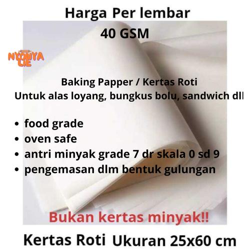 Jual 25x60 Cm Kertas Roti Putih Wrapping Paper Bungkus Kado Kertas ...
